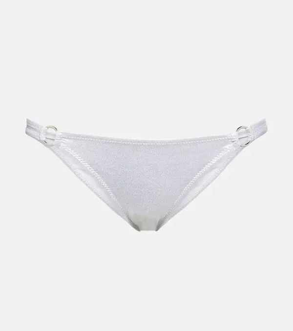 Melissa Odabash Bari Metallic Bikini Bottom - Silver