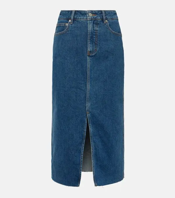 Veronica Beard Victoria Denim Midi Skirt