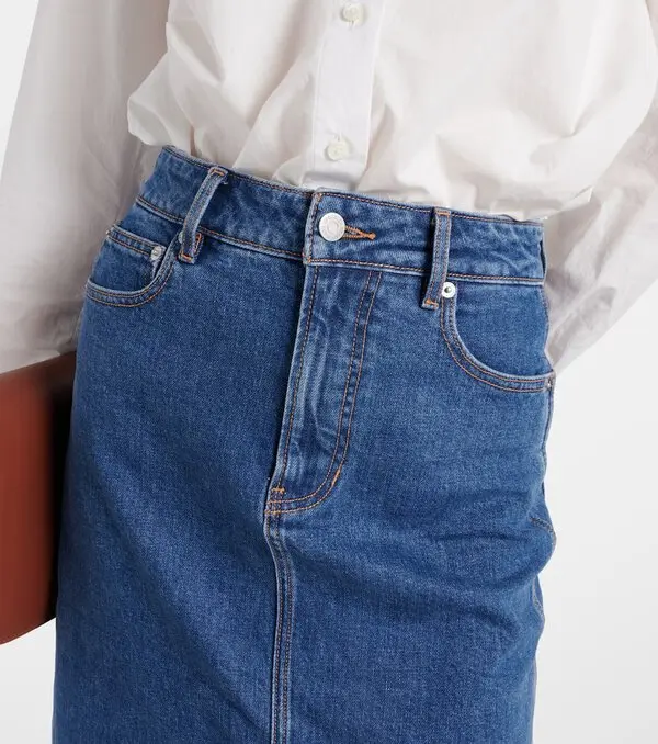 Veronica Beard Victoria Denim Midi Skirt