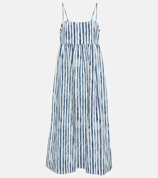 Vince Striped Midi Dress - Blue