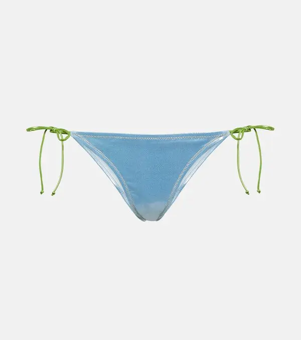 REINA OLGA Love Triangle Lamé Bikini Bottoms - Multicoloured