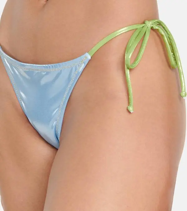 REINA OLGA Love Triangle Lame Bikini Bottoms