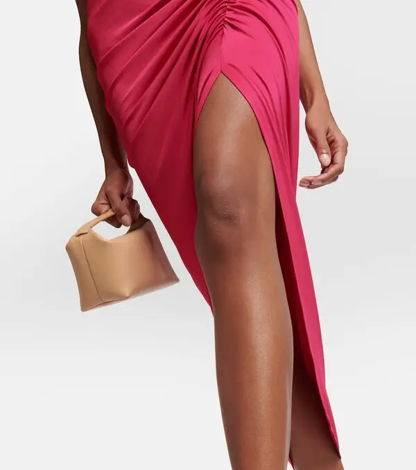Veronica Beard Biava Beaded Ruched Midi Dress