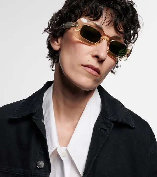 Khaite X Oliver Peoples 1966c Rectangular Sunglasses - Transparent
