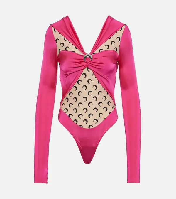 MARINE SERRE Regenerated Jersey Bodysuit