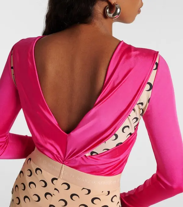 MARINE SERRE Regenerated Jersey Bodysuit