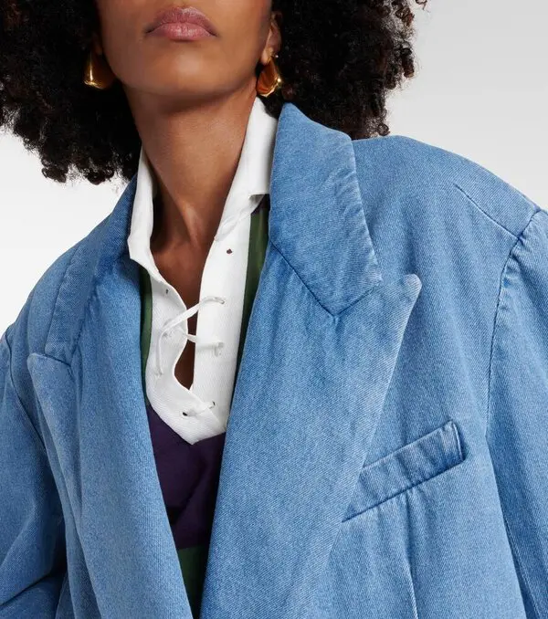 Dries Van Noten Oversized Denim Blazer