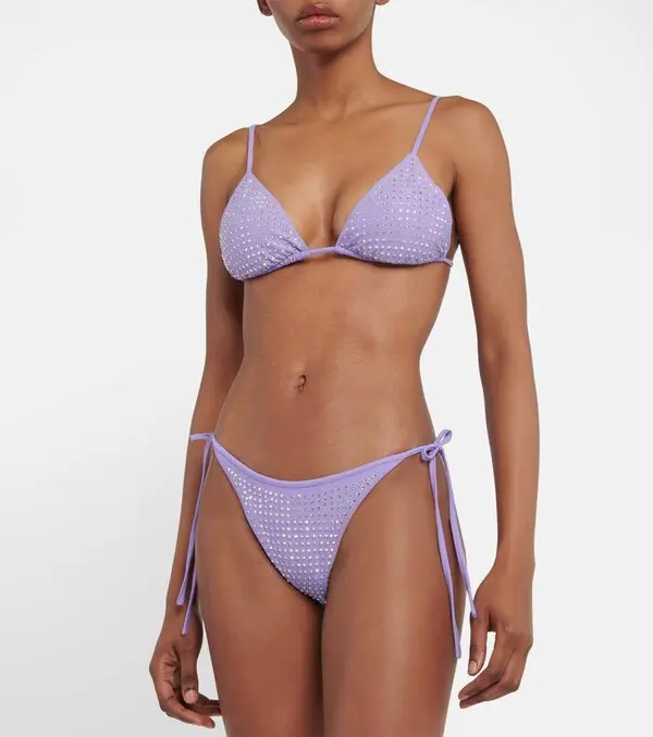 SELF-PORTRAIT Embellished Bikini Bottoms