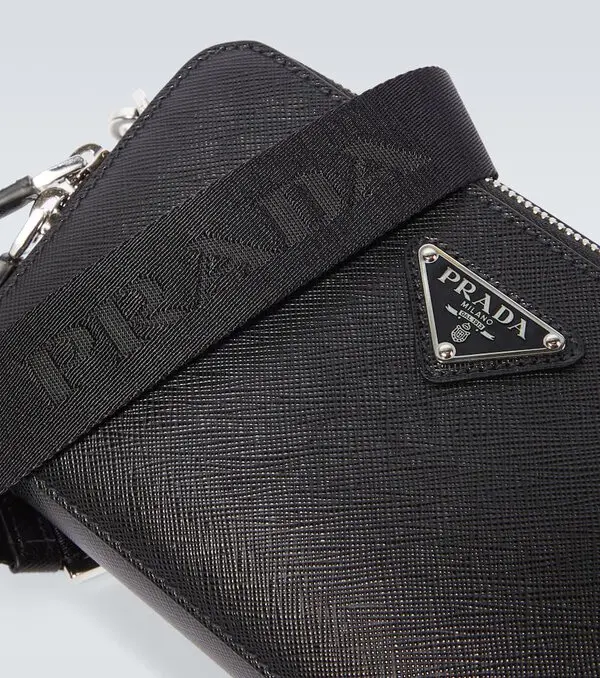 Prada Brique Leather Crossbody Bag