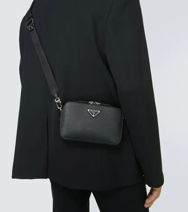 Prada Brique Leather Crossbody Bag