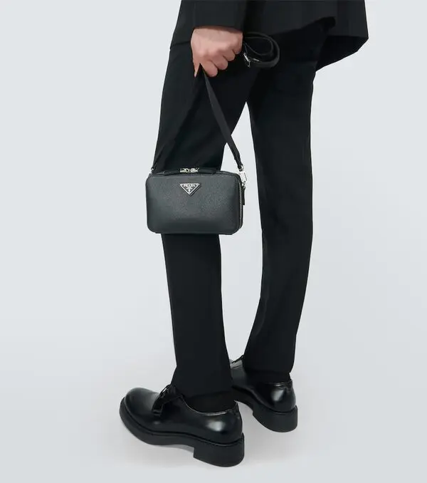 Prada Brique Leather Crossbody Bag