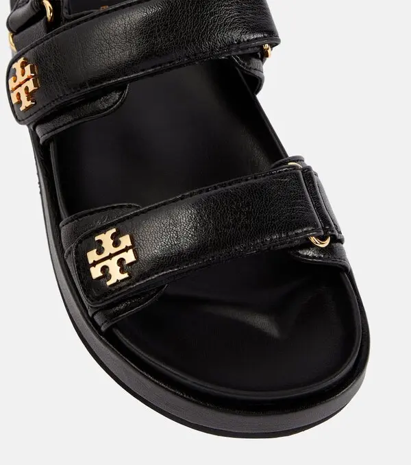 Tory Burch Kira Leather Platform Sandals - Black
