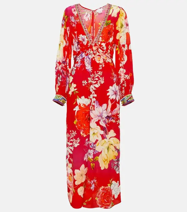 Camilla Embellished Silk Maxi Dress