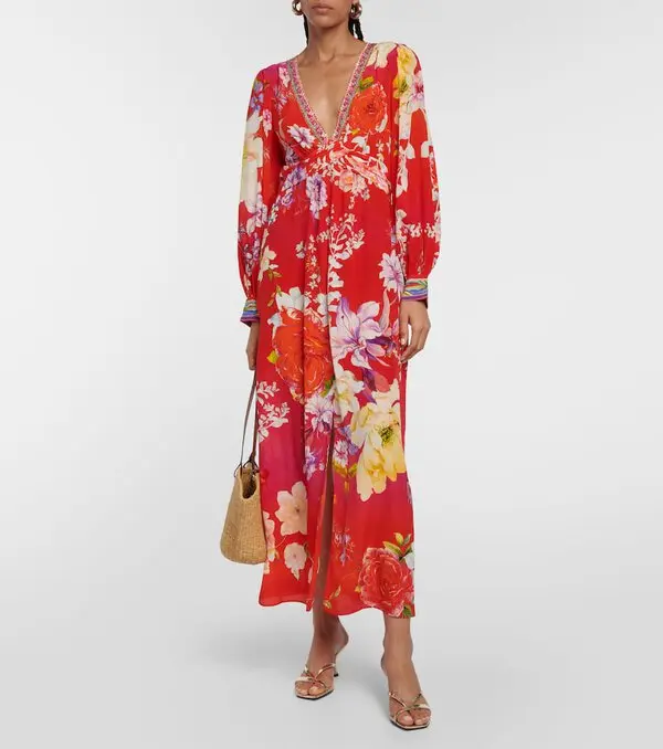 Camilla Embellished Silk Maxi Dress