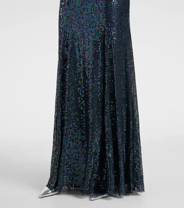 Jenny Packham Embellished Sequined Gown