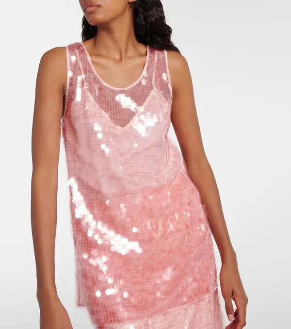 XU ZHI Sequined Tank Top