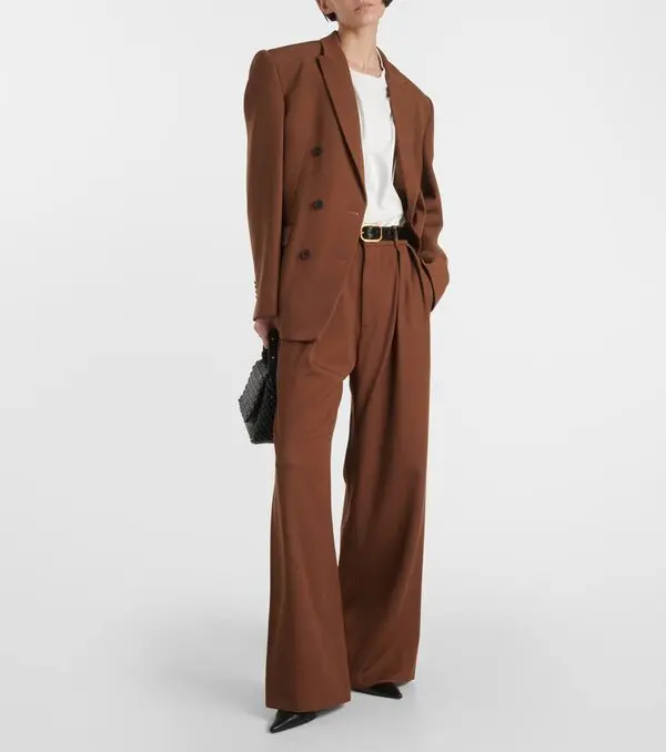 Wardrobe.NYC Low-rise Wool Wide-leg Trousers