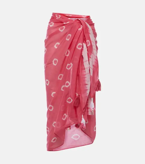 Anna Kosturova Tie-dye Cotton Beach Cover-up - Pink