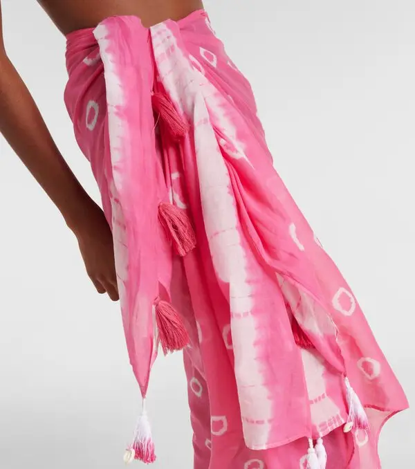 Anna Kosturova Tie-dye Cotton Beach Cover-up