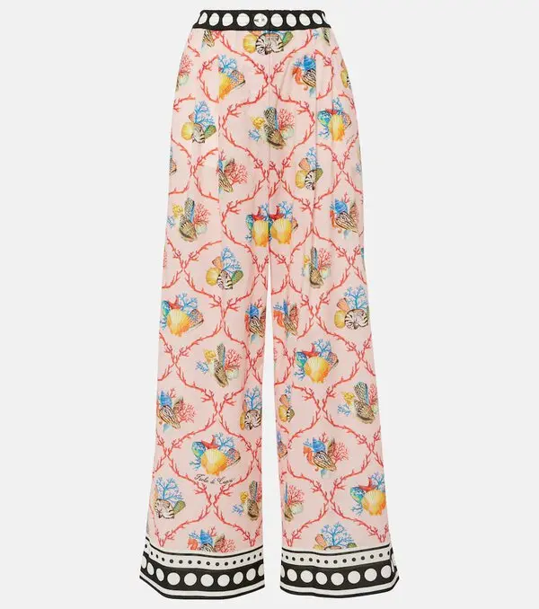 Dolce & Gabbana Capri Printed Cotton Palazzo Pants
