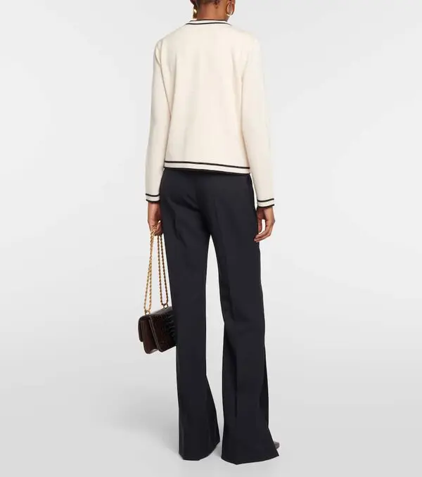 Tory Burch Kendra Wool Cardigan - White