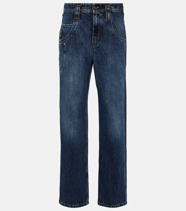 Brunello Cucinelli Mid-rise Wide-leg Jeans