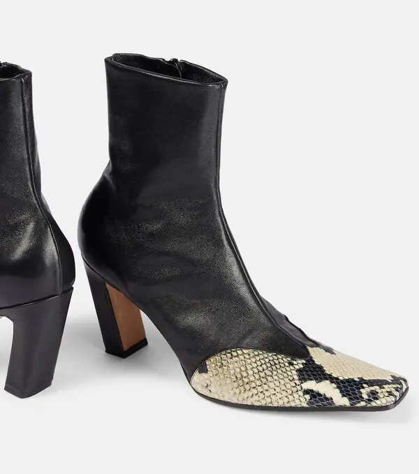 Khaite Nevada Leather Ankle Boots - Multicoloured