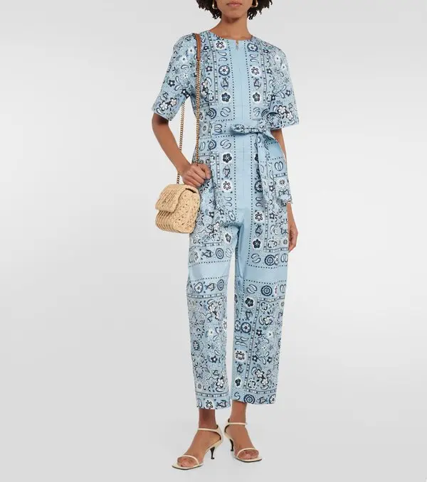 Tory Burch Printed Cotton Jumpsuit
