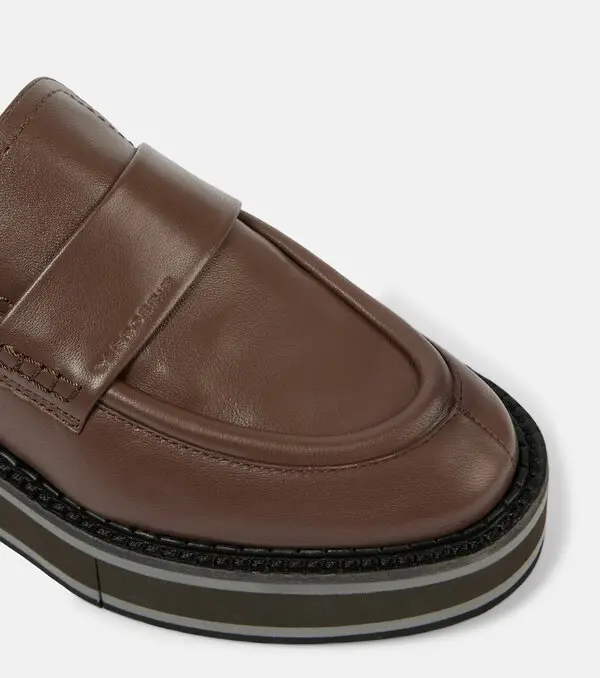 Clergerie Bahati Leather Platform Loafers