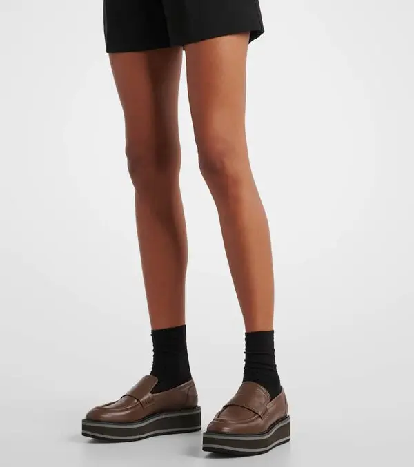 Clergerie Bahati Leather Platform Loafers