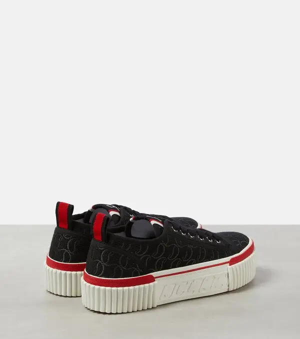 CHRISTIAN LOUBOUTIN Super Pedro Cl Platform Lace-up Sneakers - Black