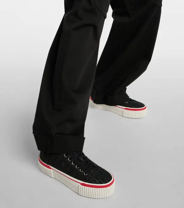 CHRISTIAN LOUBOUTIN Super Pedro Cl Platform Lace-up Sneakers - Black