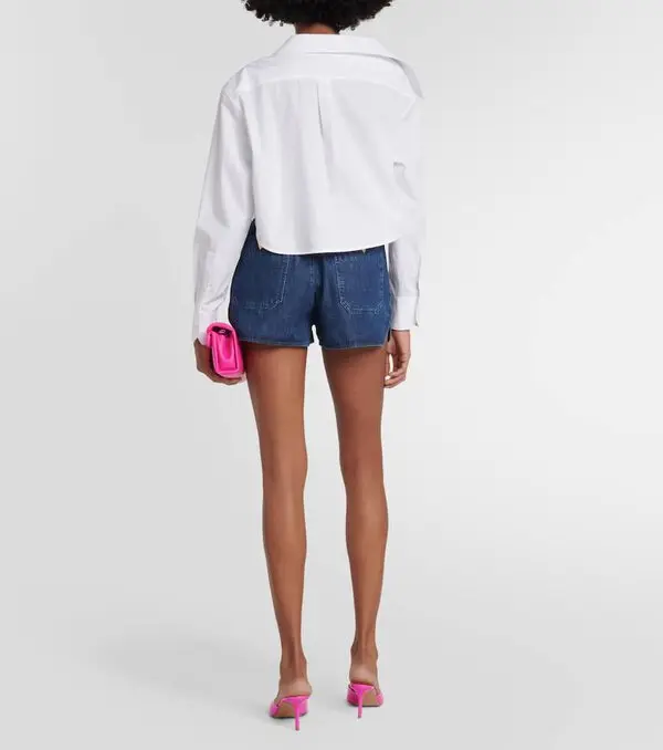 Valentino Garavani Asymmetric Cropped Cotton Shirt