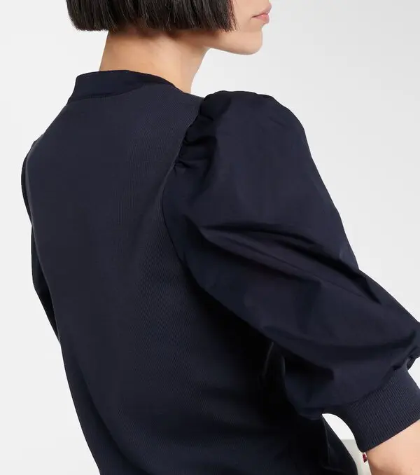 Veronica Beard Coralee Puff-sleeve Top - Blue