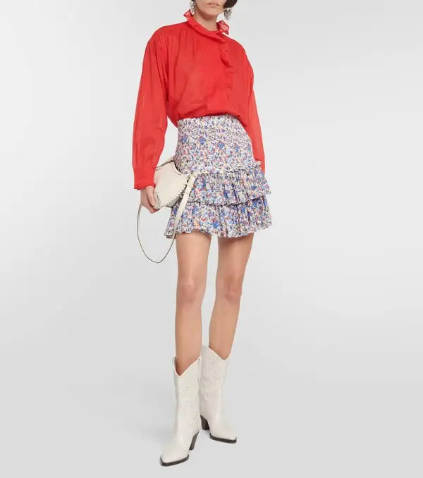 MARANT ETOILE Pamias Cotton Blouse - Red