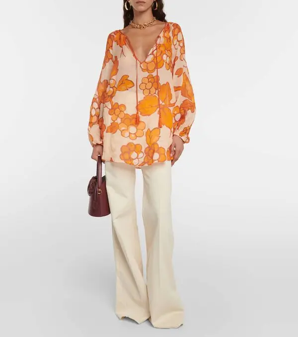 Etro Printed Ramie Tunic