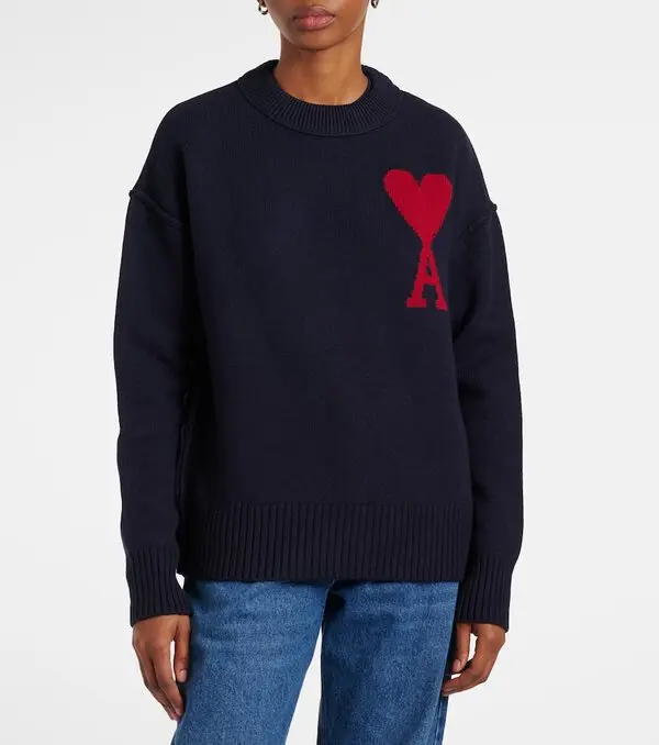 AMI Paris De Coeur Wool Sweater