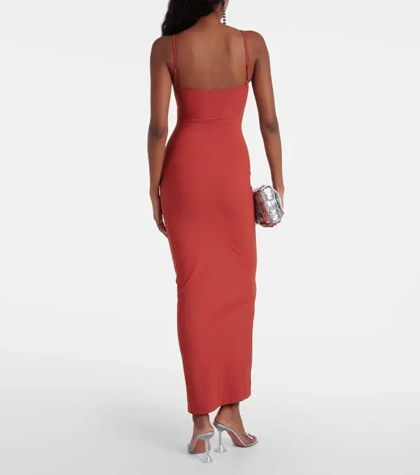 Christopher Esber Crystal Orbit Gathered Maxi Dress