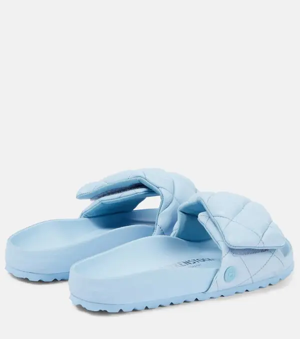 BIRKENSTOCK Sylt Quilted Leather Slides - Blue