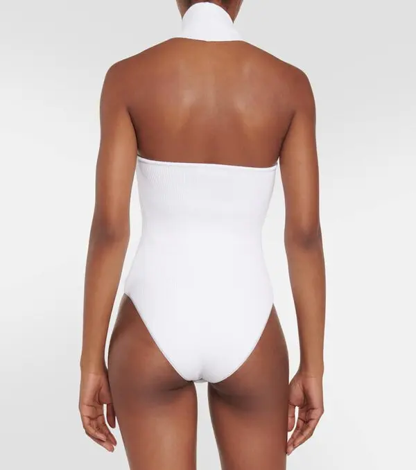 Alaïa Ribbed-knit Halterneck Bodysuit