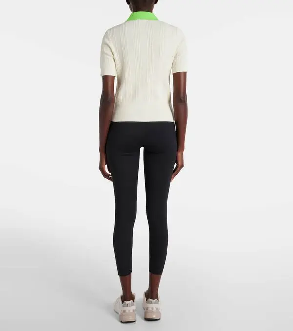 Tory Burch Pointelle Cotton Polo Shirt