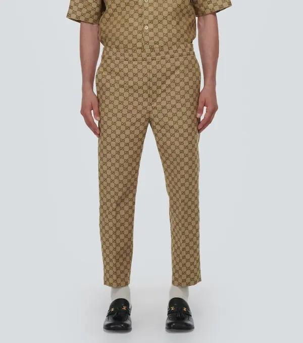 Gucci Gg Supreme Cotton-blend Pants