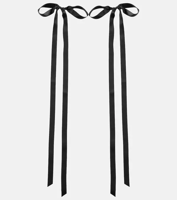 JENNIFER BEHR Gretta Bow-detail Bobby Pins - Black