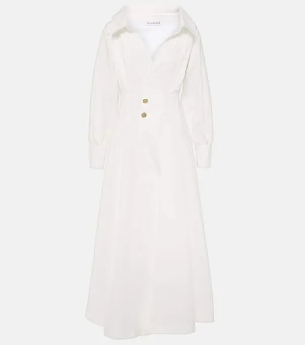 Altuzarra Isabela Cotton-blend Midi Shirt Dress