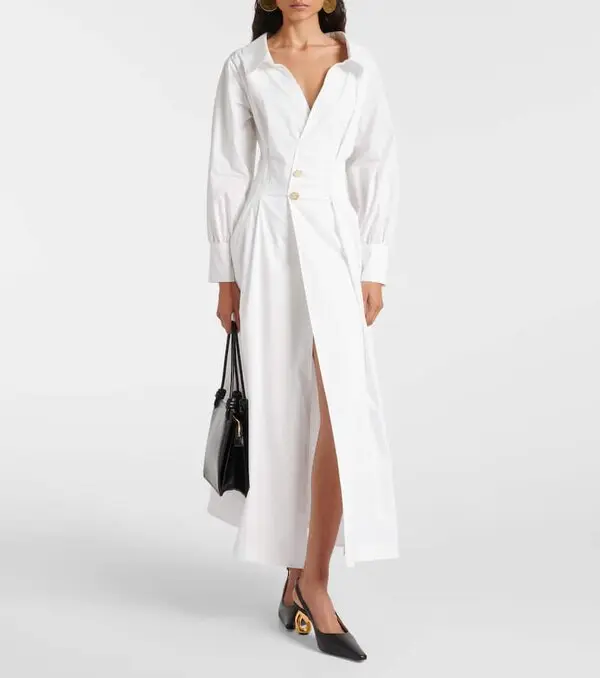 Altuzarra Isabela Cotton-blend Midi Shirt Dress