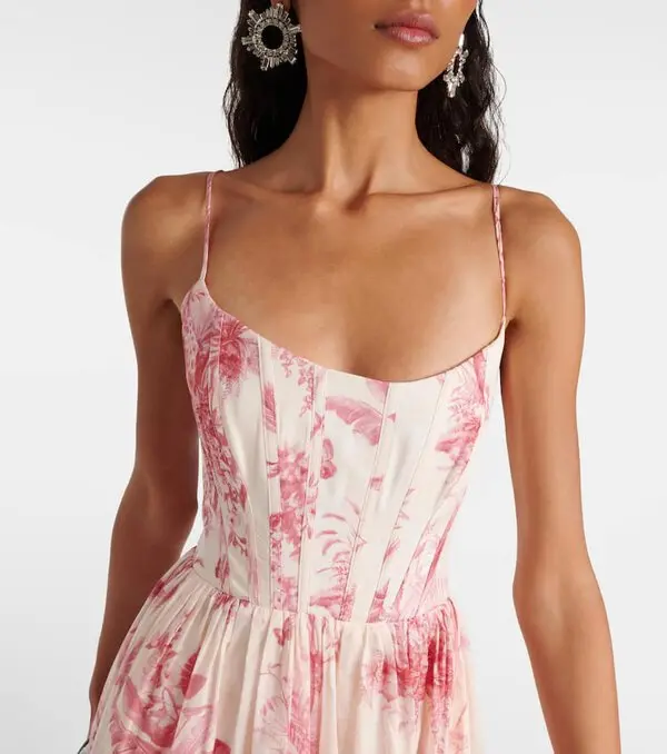 Zimmermann Waverly Floral Bustier Dress