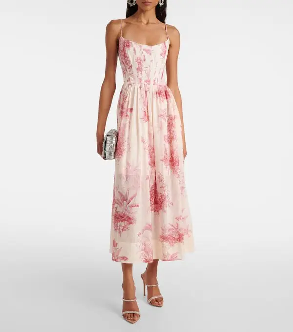 Zimmermann Waverly Floral Bustier Dress