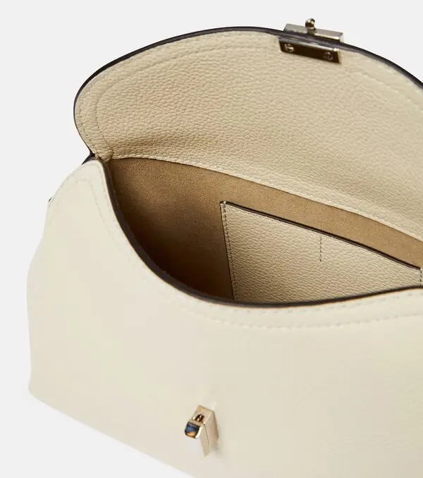 TOTEME T-lock Leather Clutch - White