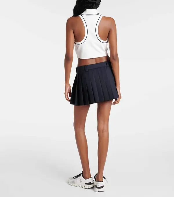 Tory Burch Cropped Pique Polo Shirt