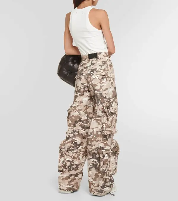 Amiri Camouflage Cotton Cargo Pants